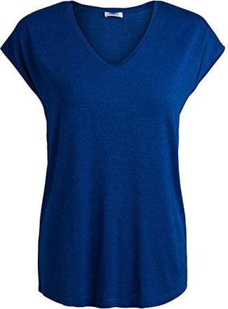 Pieces Pcbillo Tee Lurex Stripes Noos Femme T-shirt, Bleu (Surf The Web), M