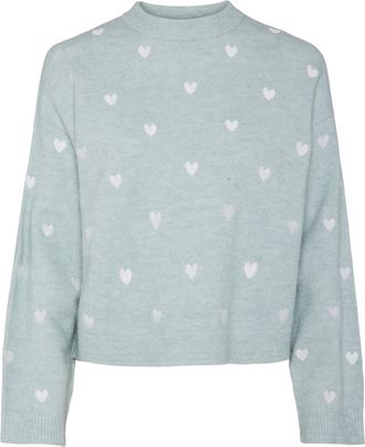 Pieces PCPAYA LS EMB HIGH Neck Knit BC