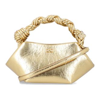 Ganni Femme, Sacs, Jaune, Taille: ONE Size Bou Mini Metallic Leather