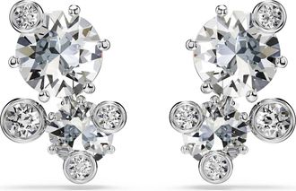 Swarovski Constella Ohrringe, Weiß, Rhodiniert