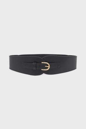 Gerard Darel Ceinture corset en cuir fa&ccedil;on box - OLYMPE - Noir