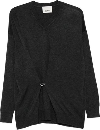 Isabel Marant pull Chiraz à col v - Gris