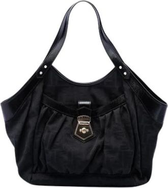 Fendi Pre-owned Sac Cabas en Toile - Femme - Pre-owned - Noir - Taille: ONE Size