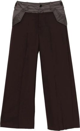 sacai Femme, Pantalons, Brun, Taille: 44 FR Panelled Pantalons