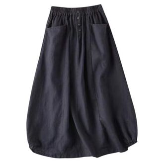 Generic Longue Jupe Boheme Jupe Longue Satin Femme Jupe Longue Vintage Jupe Longue en Maille C&ocirc;Tel&eacute;E Jupe Longue &eacute;Vas&eacute;E Jupe Pliss&eacute;E Cuir Jupe Noir Femme Long