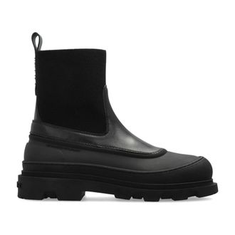Moncler Vera Edge Leder Chelsea Boots - - Shoes - Damen - Schwarzk - 39 EU