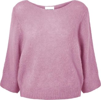 Americandreams Americandreams, Femme, Pulls, Violet, Taille: 42/44 FR Heidy Short Sleeve Pullover