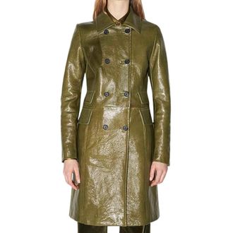 Barbara Bui Gr&uuml;ner Lackleder Trenchcoat - - Coats - Damen - Gr&uuml;n - S