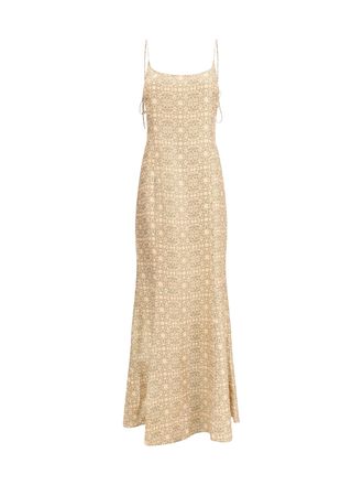 Kristina Ti Womens Sleeveless Long Dress Multicolour Viscose