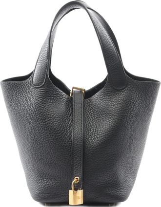 Hermès sac à main Taurillon Clémence Picotin Lock MM (2021) - Noir