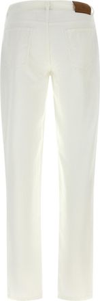 Brunello Cucinelli Garment-Dyed Cotton Corduroy Trousers - White