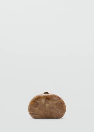 Mango Pochette ovale cognac - Femme - Taille unique - MANGO