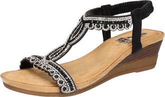 2Go Shoe Company Damen 8910-811 Sandale mit Absatz, schwarz, 42 EU