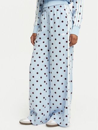 adidas Jogginghose Satin Polka Dots Wide Leg Pant KV1170 Hellblau Relaxed Fit