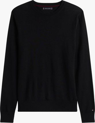 Tommy Hilfiger Pull uni col rond en laine