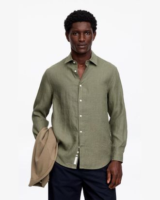 Arket Leinenhemd -Gr&uuml;n