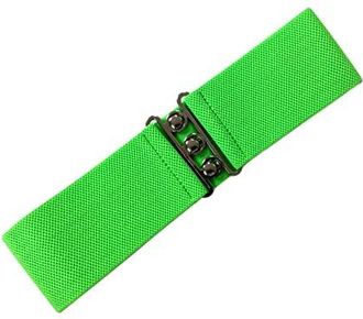 Banned Ceinture Large de Rétro Vintage Élastiquée - Néon vert (L)