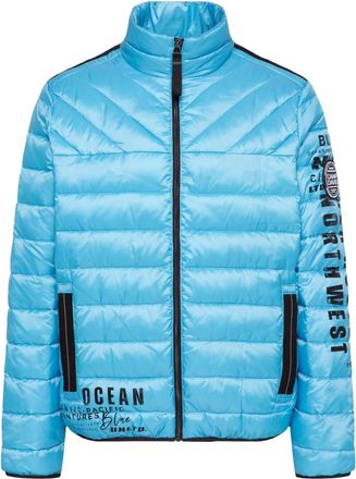 Camp David Herren Steppjacke mit Logo Prints Power Blue, Xxl