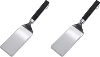 Weber Grillplattenwender (41cm), aus Edelstahl, mit abgeschr&auml;gter Kante zum einfachen Gleiten unter das Grillgut, rutschfester Komfortgriff, sp&uuml;lmaschinenfe