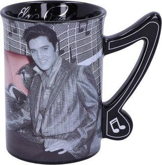 Nemesis Now Elvis Presley mit rosa Cadillac-Trinkbecher, Schwarz, Einheitsgröße