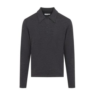Christophe Lemaire L/S Gestrickter Polopullover - - Knitwear - Herren - Grau - S