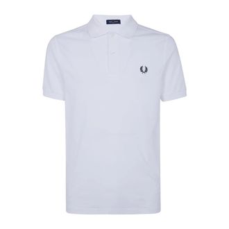 Fred Perry Klassisches Polohemd aus Piqu&eacute;-Baumwolle - - Tops - Herren - Wei&szlig; - XL