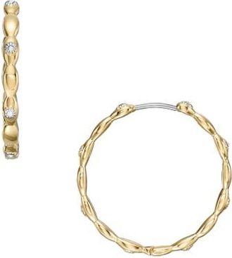 Fossil boucles doreilles en acier inoxydable doré avec fermoir cerceau pour femmes