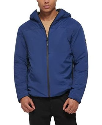 Tommy Hilfiger Veste de Pluie Stretch rembourr&eacute;e, Royal Blue, XXL Homme