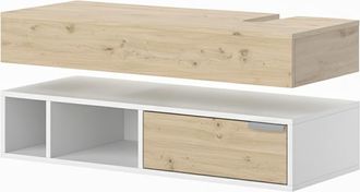 Vicco Waschbeckenunterschrank Wei&szlig; Henri 100x15x40 cm - Unterschrank f&uuml;r das Badezimmer, Mehr Stauraum ohne Bodenfl&auml;che zu nutzen