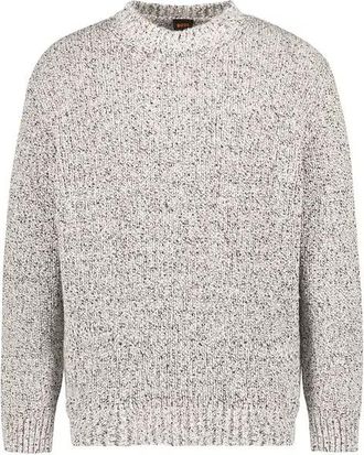 Boss Orange by Hugo Boss BOSS Orange Herren Pullover grau Baumwolle gemustert
