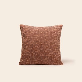 Madura Housse De Coussin Solaya Terre dargile - ORANGE
