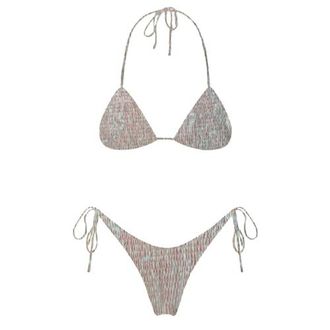 Generic Ensemble de bikini 2 pi&egrave;ces push-up pour femme - Dos nu - Taille haute - Maillot de bain 2 pi&egrave;ces dos nu - V&ecirc;tement de plage pour femme, rose, XL