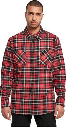Urban Classics Herren T-Shirt Checked Roots Shirt red/Black/White M