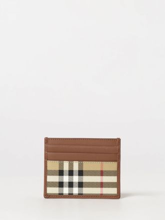 Burberry Porte-cartes en coton enduit &agrave; motif Check avec six fentes