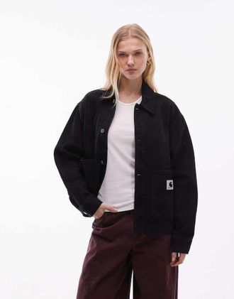 Carhartt Work in Progress Everson - Veste chemise en jean &agrave; carreaux - Noir