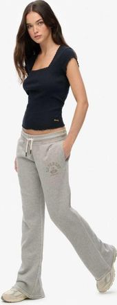 Superdry Athletic Essentials - Pantalon de jogging &eacute;vas&eacute; &agrave; taille basse - Gris chin&eacute;