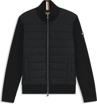 BOSS Herren Strickjacke H-HERNESTO Regular Fit aus Baumwoll-Mischung