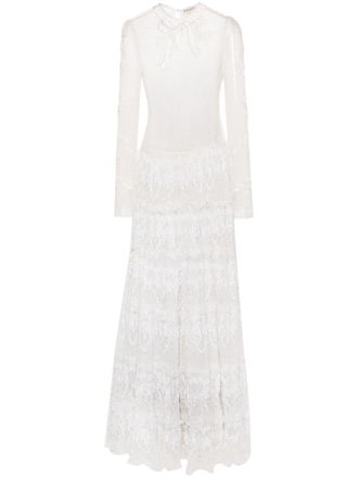 A.N.G.E.L.O. Vintage Cult robe longue à broderies (années 1970) - Tons neutres