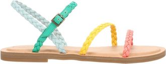 Toms Womens Kira Flat Sandal, Multi Synthetic Braid, 35.5 EU