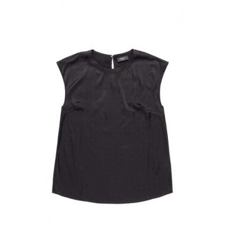 Nenette Strass Satinbluse - - Tops - Damen - Schwarzk - S