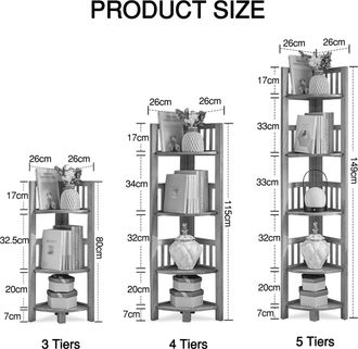 Generic Eck-B&uuml;cherregal, B&uuml;cherregal, hohes, schmales B&uuml;cherregal aus Holz, geeignet for die Aufbewahrung von B&uuml;chern, Fotoalben und Dekorationsgegenst&auml;nden z