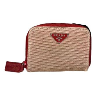 Prada Portefeuille en cuir Pre-owned - Femme - Pre-owned - Rouge - Taille: ONE Size