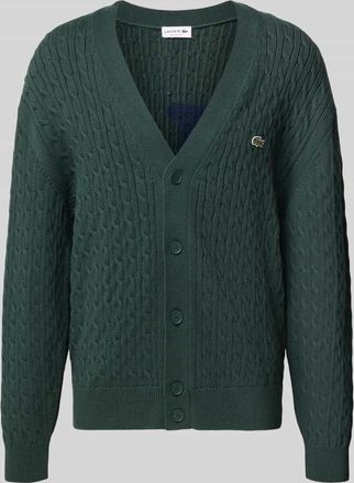 Lacoste Relaxed Fit Strickjacke aus Baumwoll-Mix