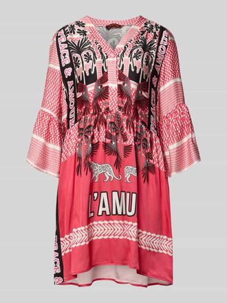 Miss Goodlife Tunikakleid aus Viskose mit Trompeten&auml;rmeln