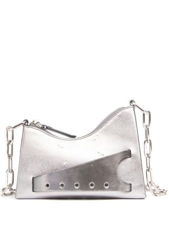 Maison Margiela sac Snatched Hobo en cuir - Argent