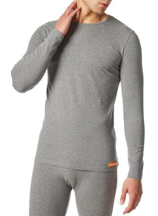 Bruno Banani Herren Longsleeve grau Baumwolle unifarben