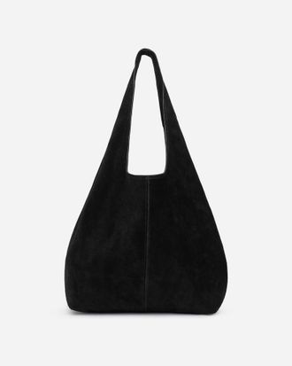 Arket Weiche Veloursledertasche -Schwarz