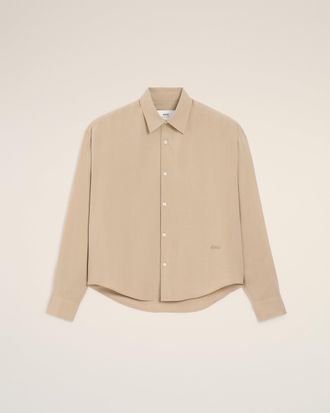 Ami Beigefarbenes Ami Hemd mit Boxy-Fit Beige - XS - Unisex