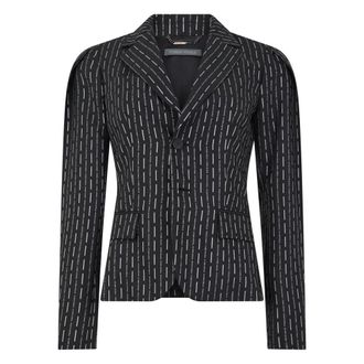 Alberta Ferretti Bedruckter Blazer mit Reverskragen - - Jackets - Damen - Schwarzk - S
