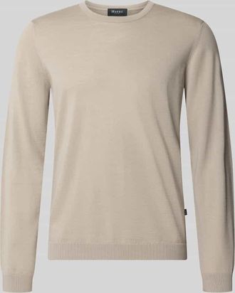 Maerz Strickpullover aus Schurwolle mit Rundhalsausschnitt
